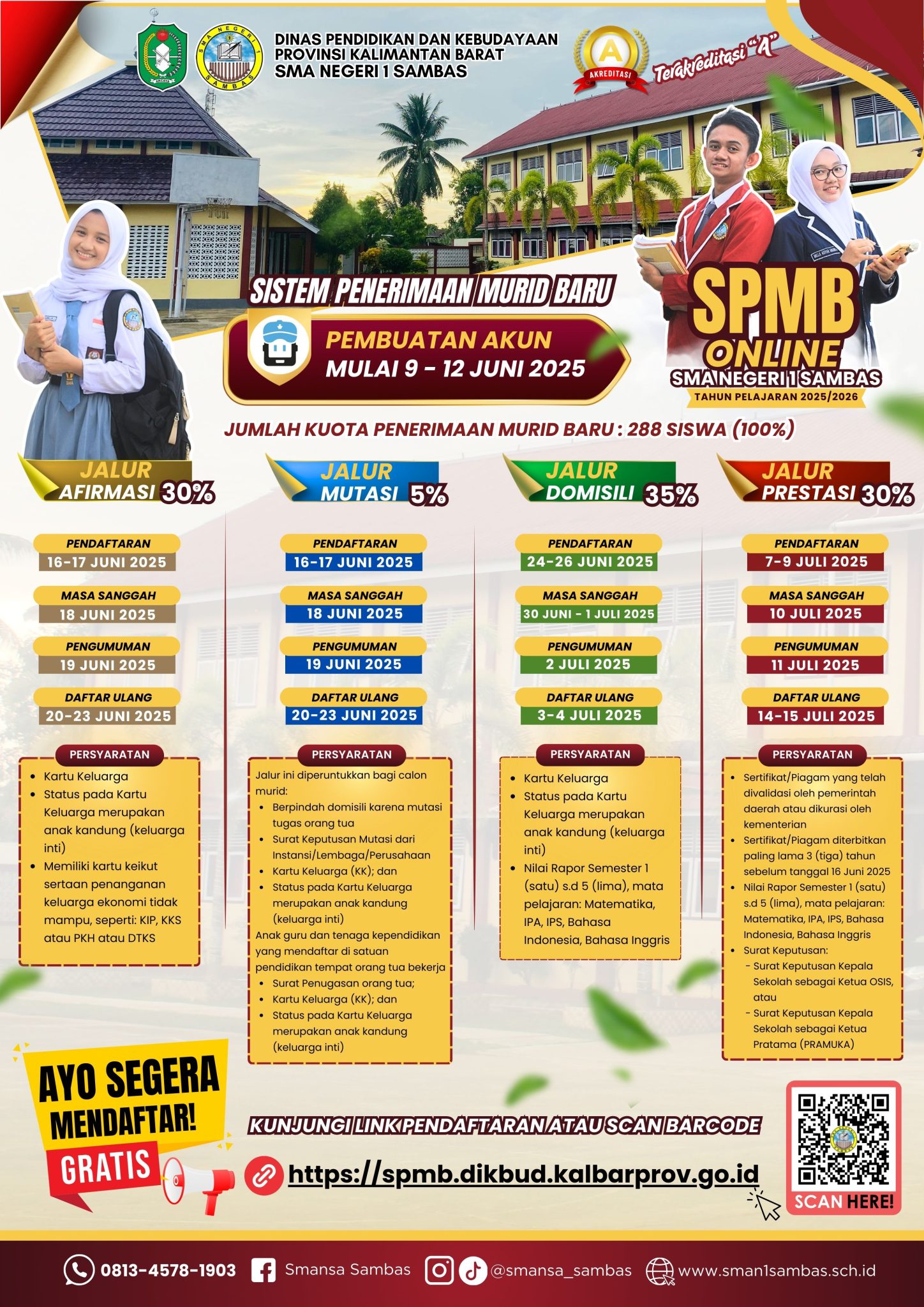 SPMB 2025 - SMAN 1 SAMBAS